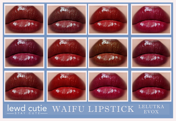 Second Life Marketplace [lewd Cutie] Waifu Lipstick Lelutka Evox
